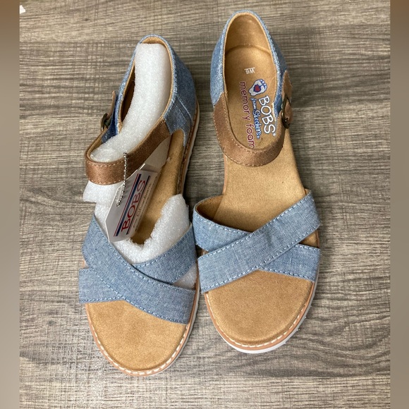 Skechers | Shoes | Nwt Sketchers Memory Foam Bobs Sandals 6 | Poshmark